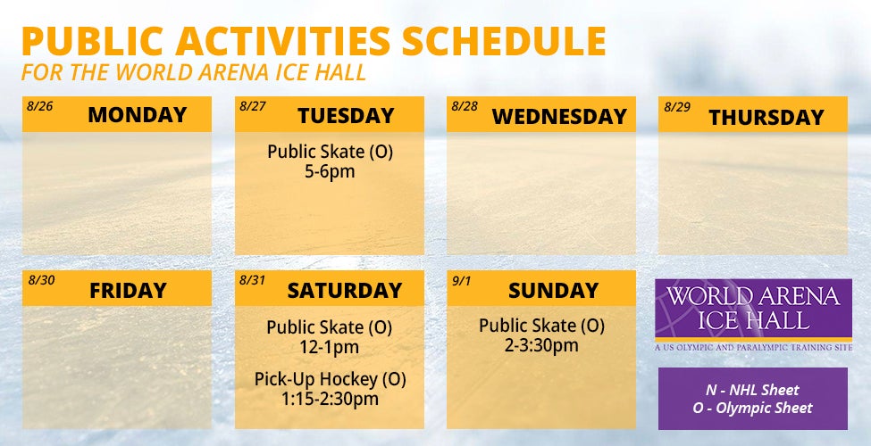 Public Activities | Broadmoor World Arena